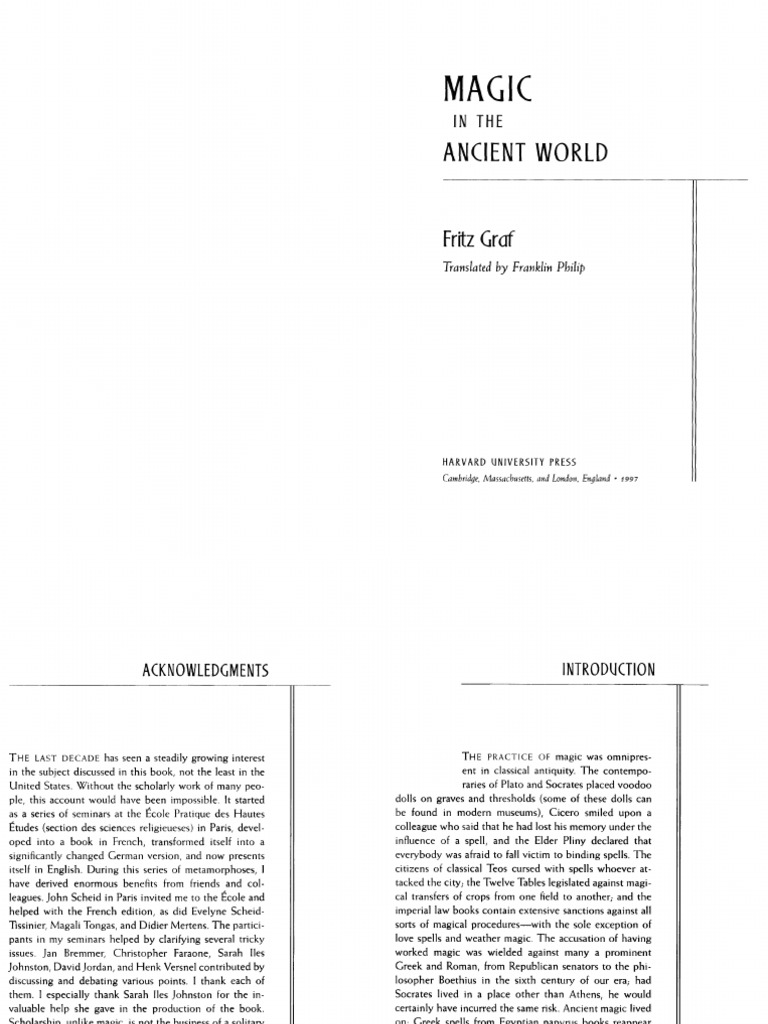 Fritz Graf - Magic in The Ancient World-Harvard University Press (2003 ...