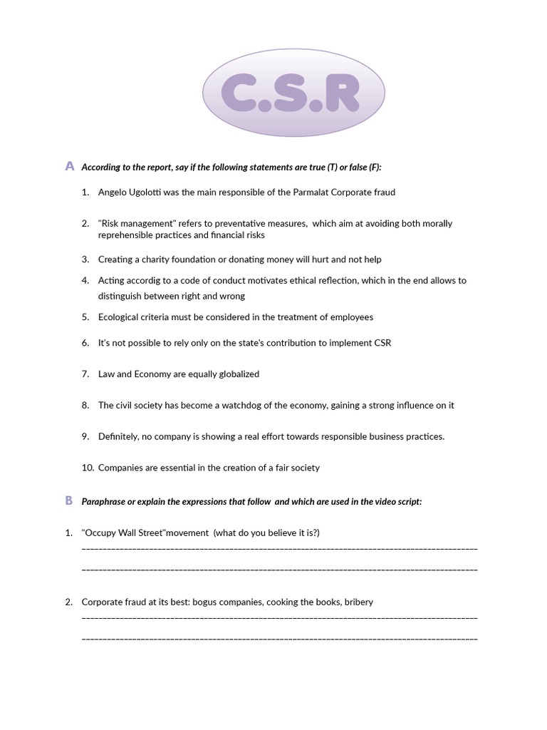 What Is Corporate Social Responsibility (CSR) | PDF | Corporate Social ...