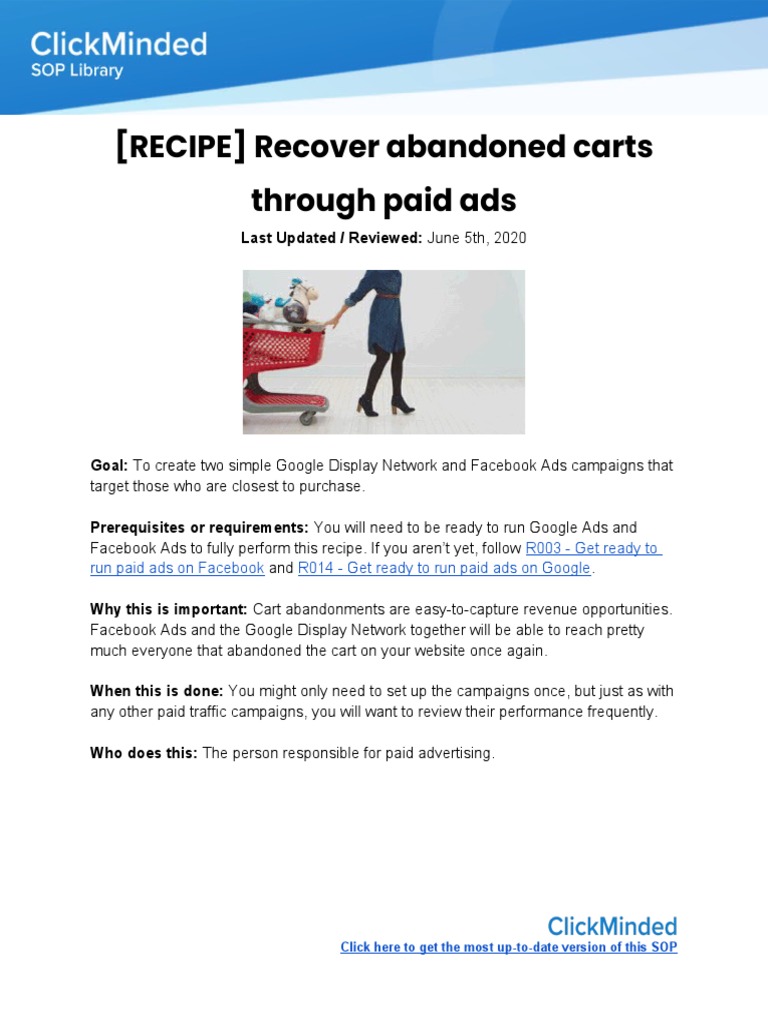 R022-Recover Abandoned Carts Through Paid Ads | PDF