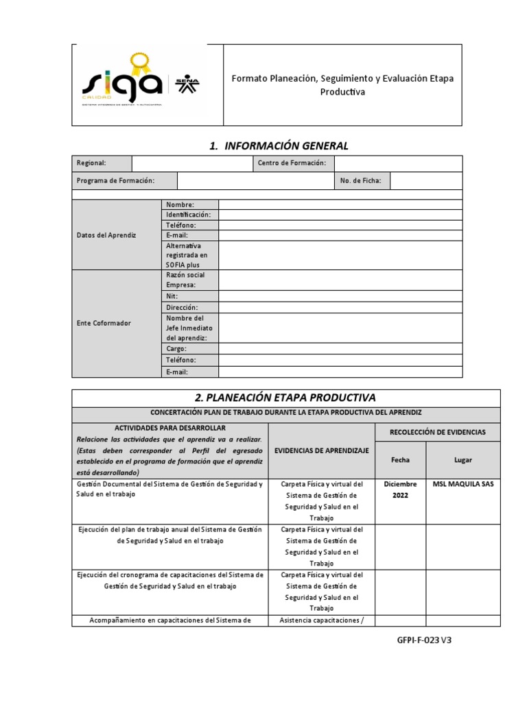 GFPI-F-023 Formato Planeacion Seguimiento y Evaluacion Etapa Productiva ...