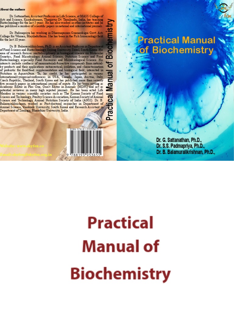 Practical Manual of Biochemistry | PDF | Carbohydrates | Amino Acid