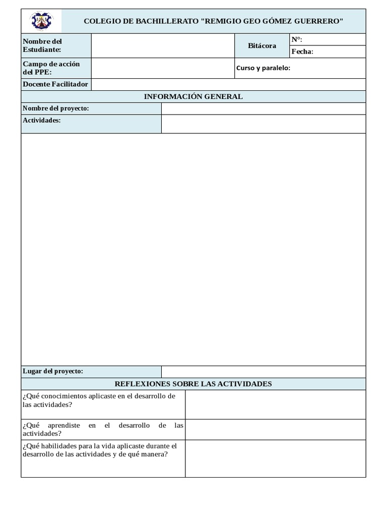 BITACORA_blanco | PDF