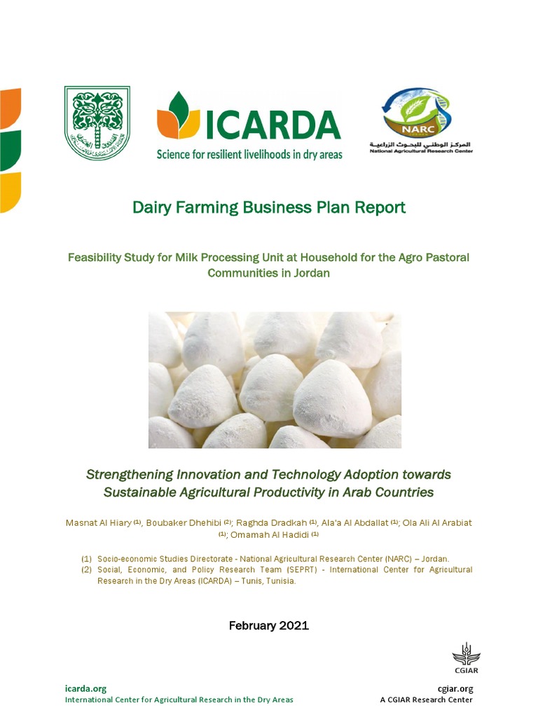 Dairy - Farming - Buisness - Plan - Report - 27feb2021 (Feasibility - Study - For - Milk ...