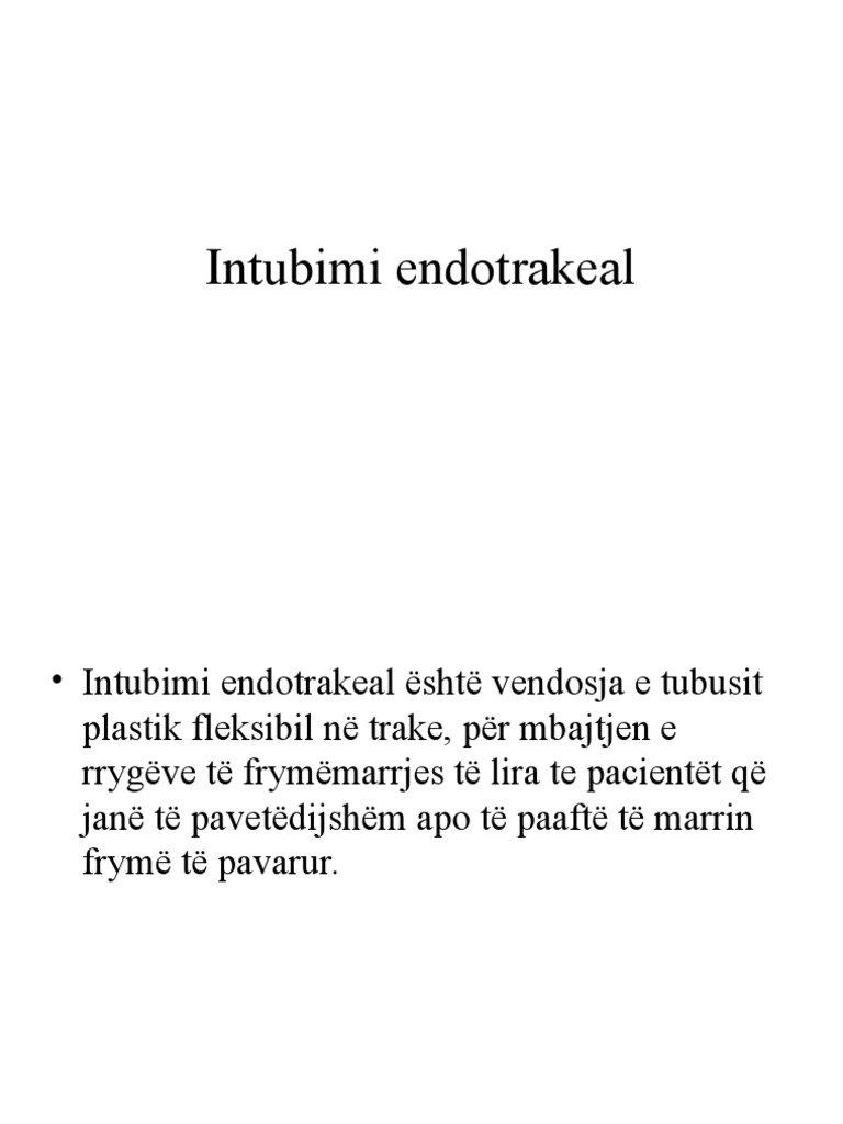 Intubimi Endotrakeal | PDF