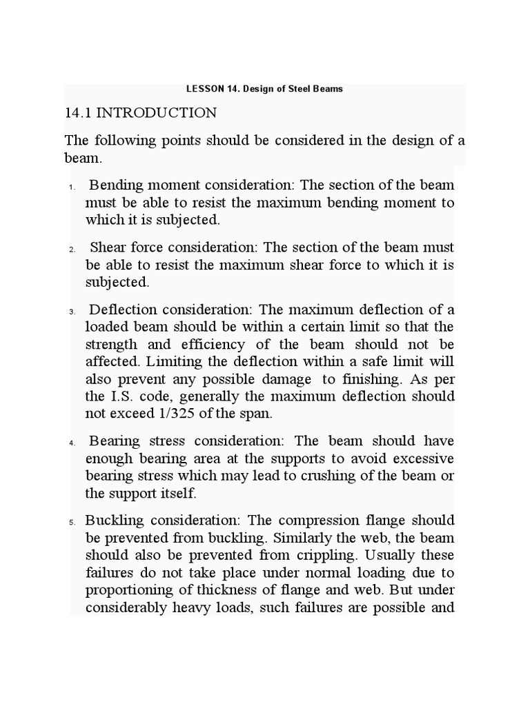 DSS Design of steel beams | PDF | Bending | Beam (Structure)