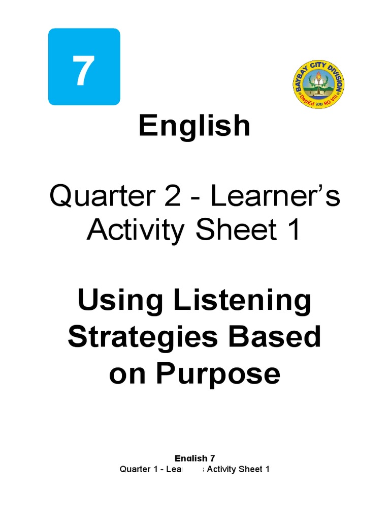 English7 LAS 1 Week 1 | PDF | Virus | Information English7 LAS 1 Week 1 | PDF | Virus | Information
