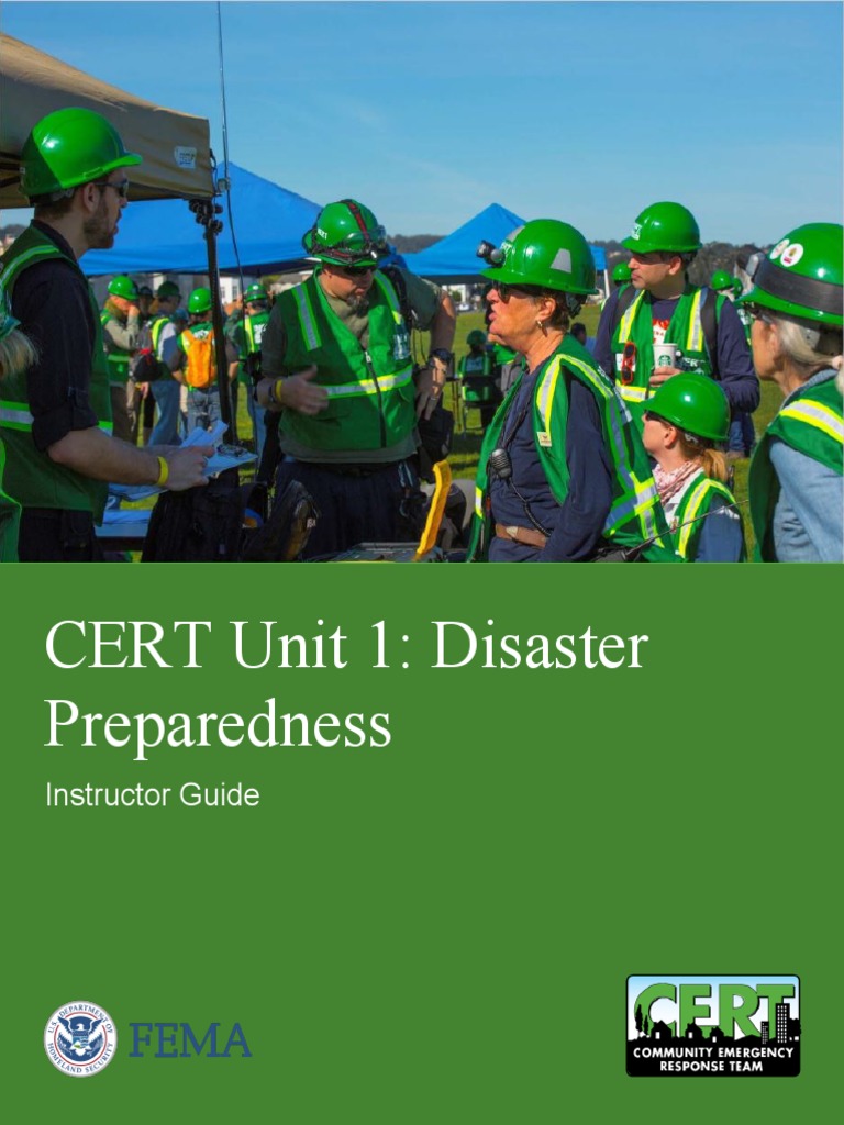 CERT Unit 1: Disaster Preparedness Guide | PDF | Emergency Management ...