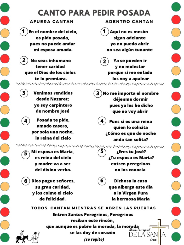 Canto para Pedir Posada Misión Parroquial de La Santa Cruz | PDF