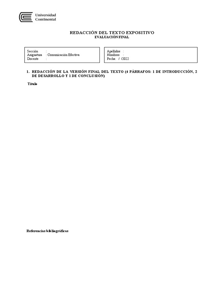 Redacción Final Del Texto Expositivo | PDF