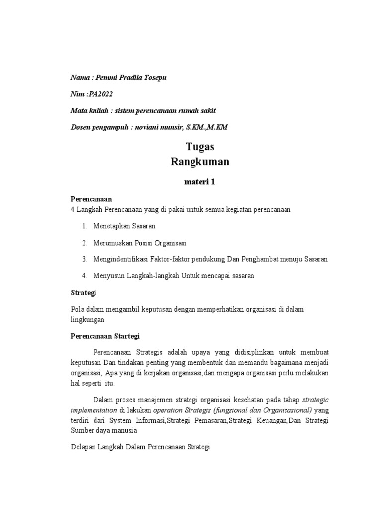 Tugas Rangkuman | PDF