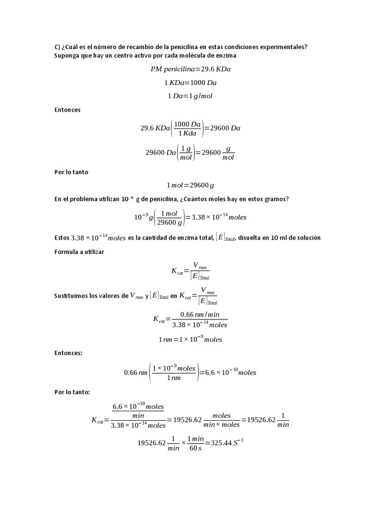 Parte C Del Ejercicio | PDF | Mole (Unidad) | Science