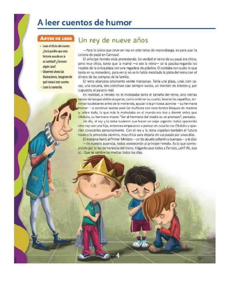Cuento Un Rey de Nueve Años | PDF