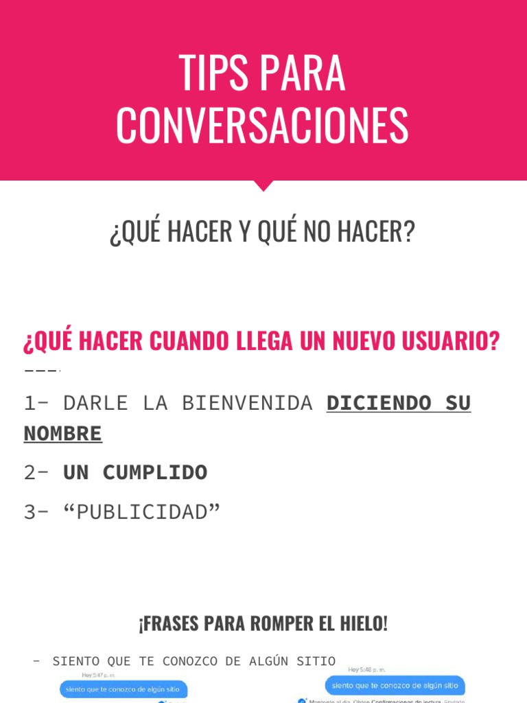 A - TIPS PARA CONVERSACIONES | PDF