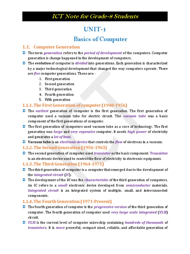 Grade 8 ICT Note To Be Send.. | PDF | Personal Computers | Desktop Computer