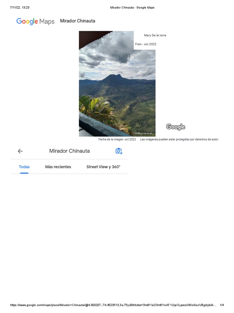 Mirador Chinauta - Google Maps | PDF