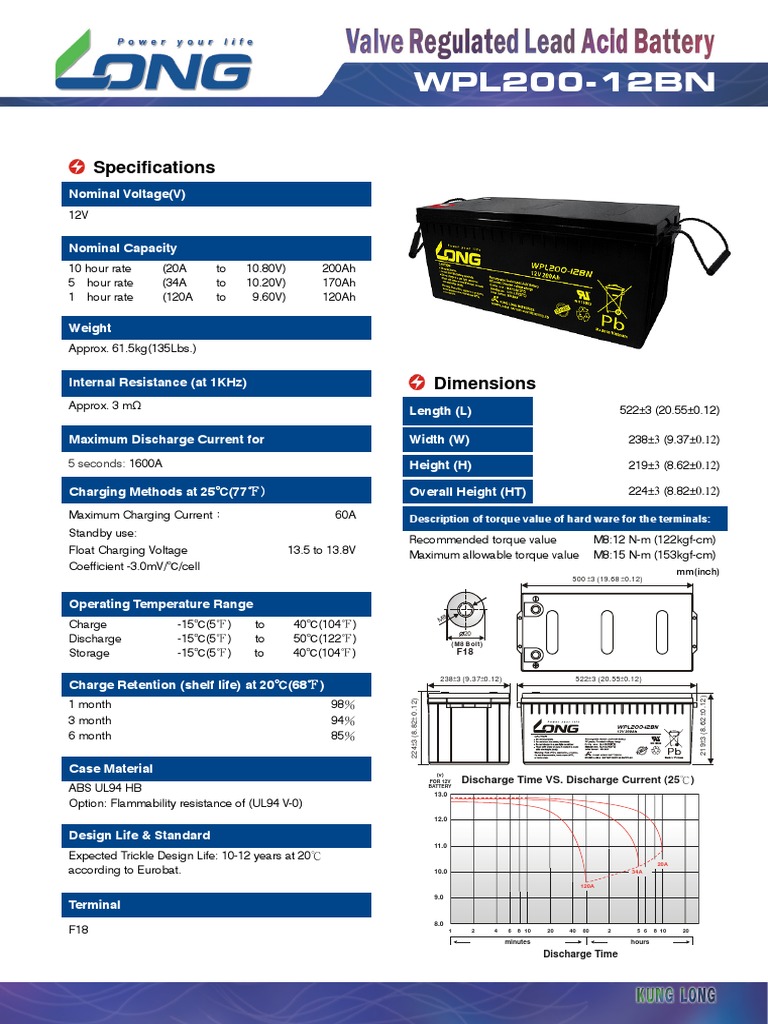 200ah - WPL200-12BN | PDF | Electricity | Electrical Engineering