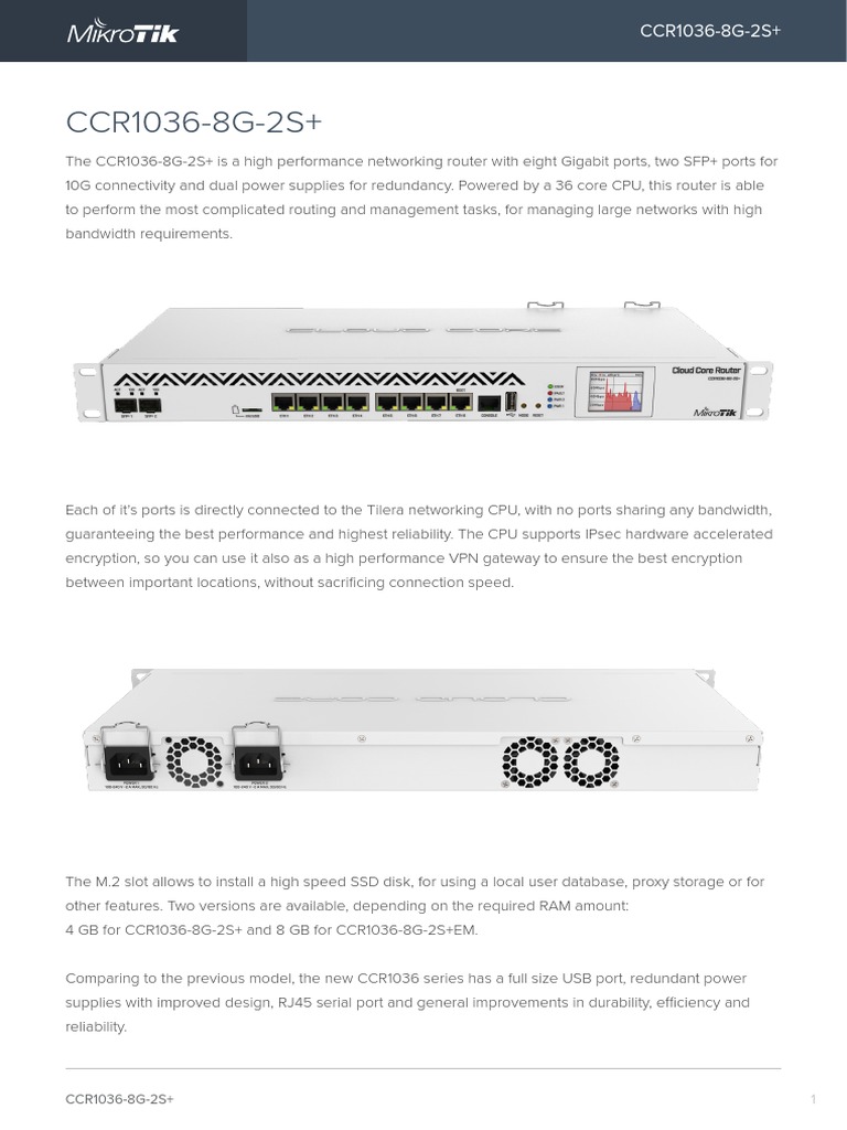 High-Performance Networking Router with Eight Gigabit Ports, Two 10G ...