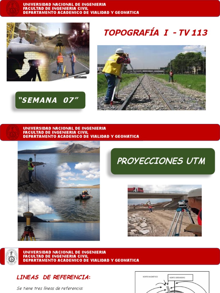 Proyecciones UTM y Meridianos en Topografía | PDF | Cartografía ...