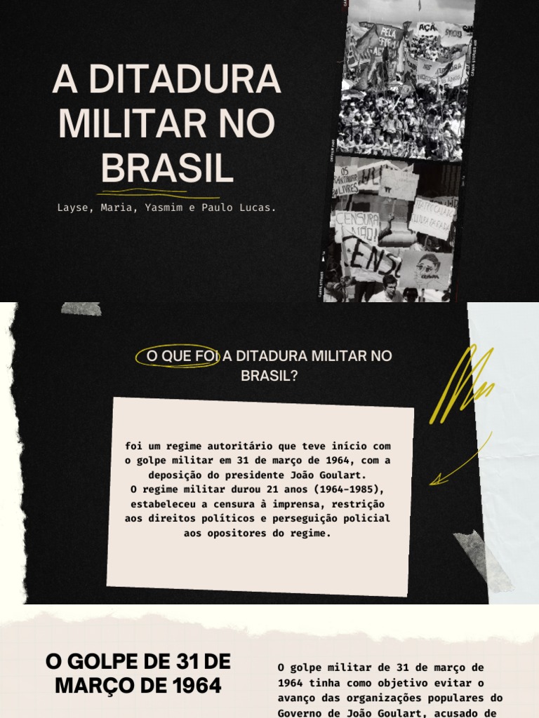 História Ditadura | PDF | Brasil | Governo