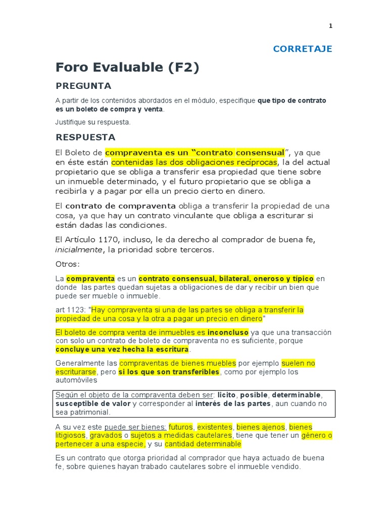 Foro Evaluable 2 | PDF | Derecho