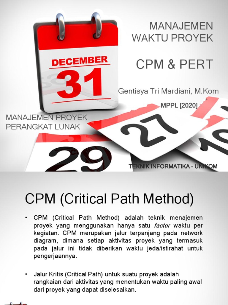 Pertemuan 9 CPM & PERT | PDF