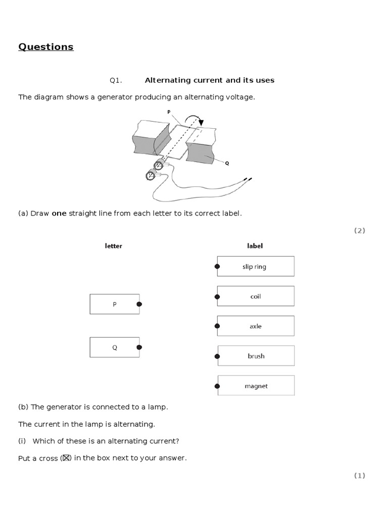 Physics IGCSE Topic Paper | PDF | Alternating Current | Transformer
