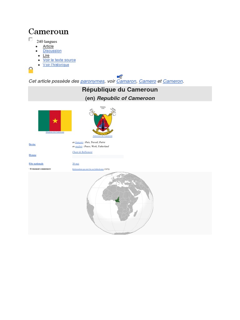 4 - Cours Cameroun | PDF | Cameroun