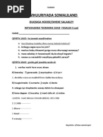 Somali Alphabet Overview and Examples | PDF | Language Arts & Discipline