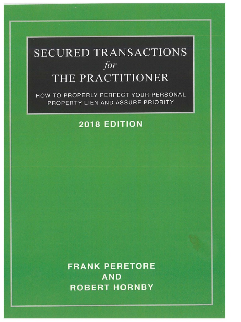 Secured Transactions For The Practitioner 206 Pages | PDF | Security ...