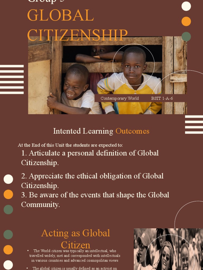 Group 5 Global Citizenship | PDF | Civil Society | Citizenship