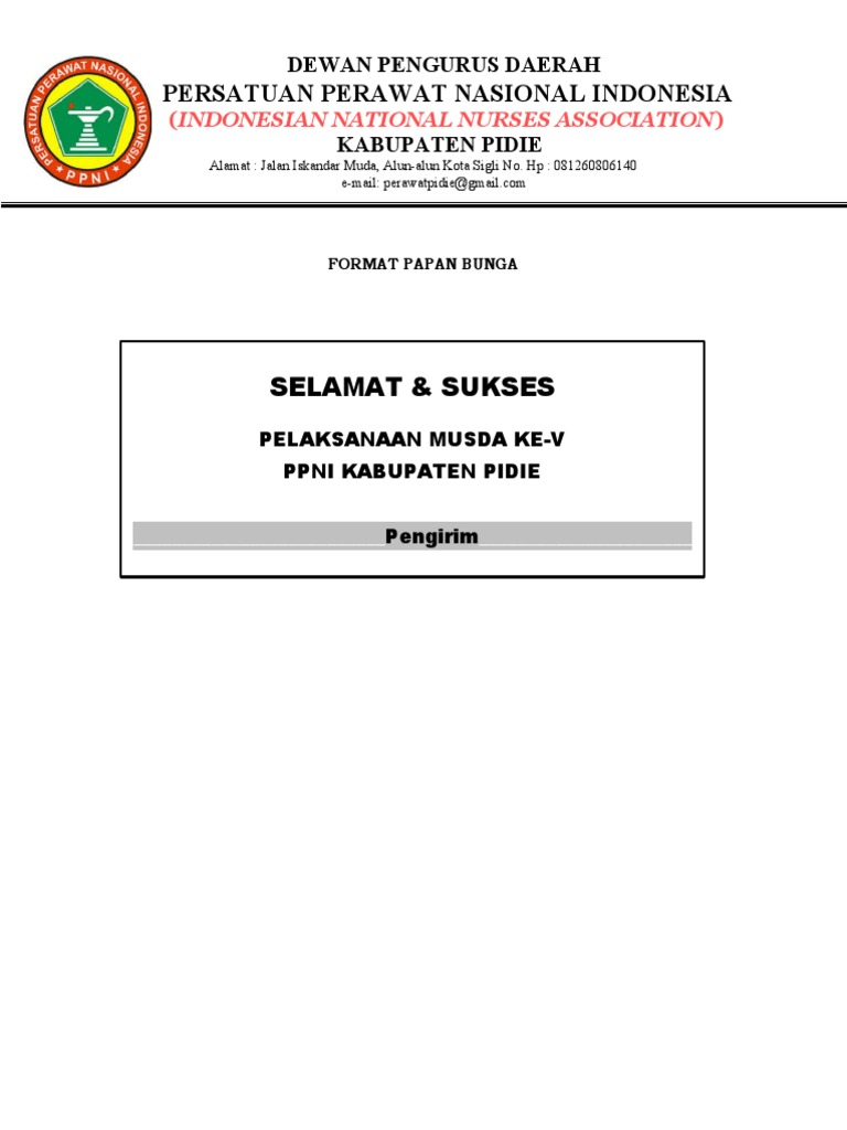 Format Papan Bunga | PDF