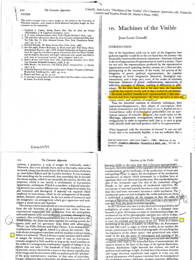 Comolli - Machines of The Visible | PDF