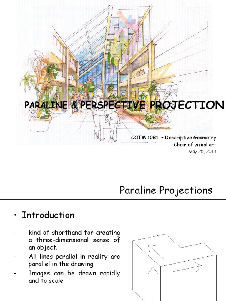 Paraline Perspective Projections Note | Download Free PDF | Perspective ...
