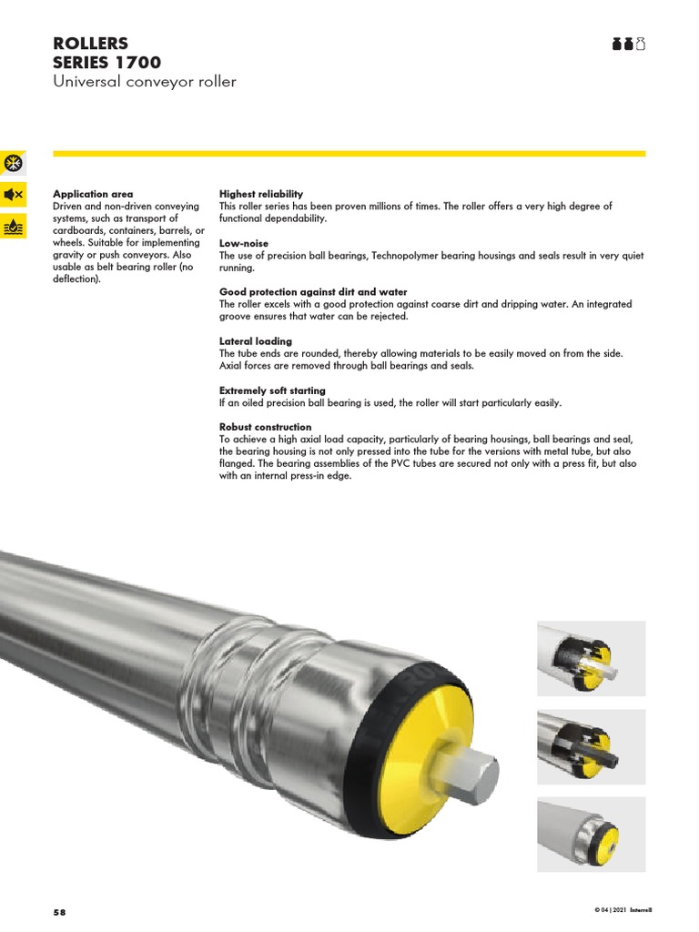 Rodillo Series - 1700 - EN Interroll | PDF | Bearing (Mechanical ...