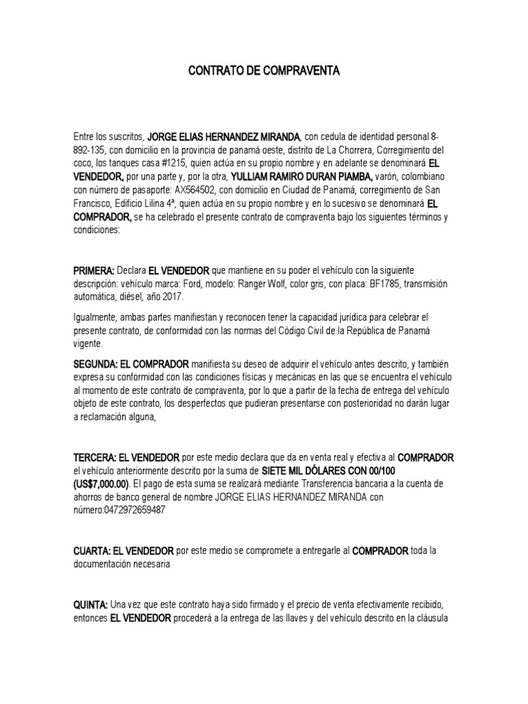 Contrato de Compraventa | PDF | Derecho empresarial