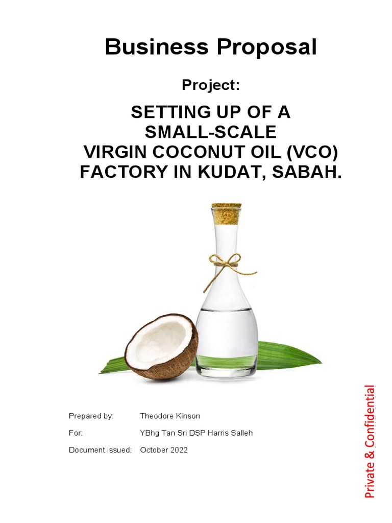 Business Proposal VCO (Virgin Coconut Oil) Kudat 04 10 22 (No Exe) | PDF | Net Present Value ...