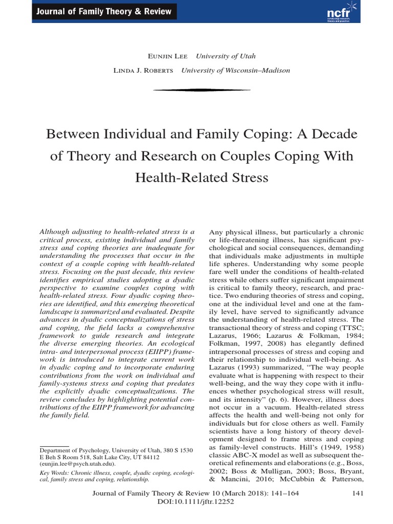 Between Individual and Family Coping: A Decade of Theory and Research ...
