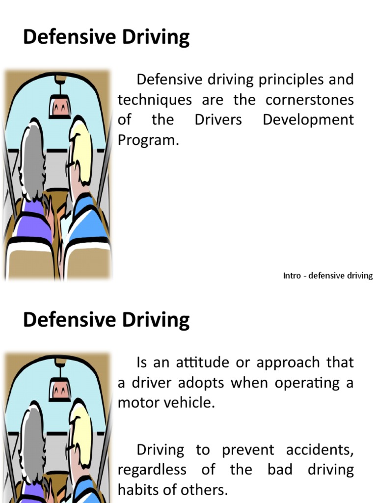 1.1 Intro To Defensive Driving | PDF