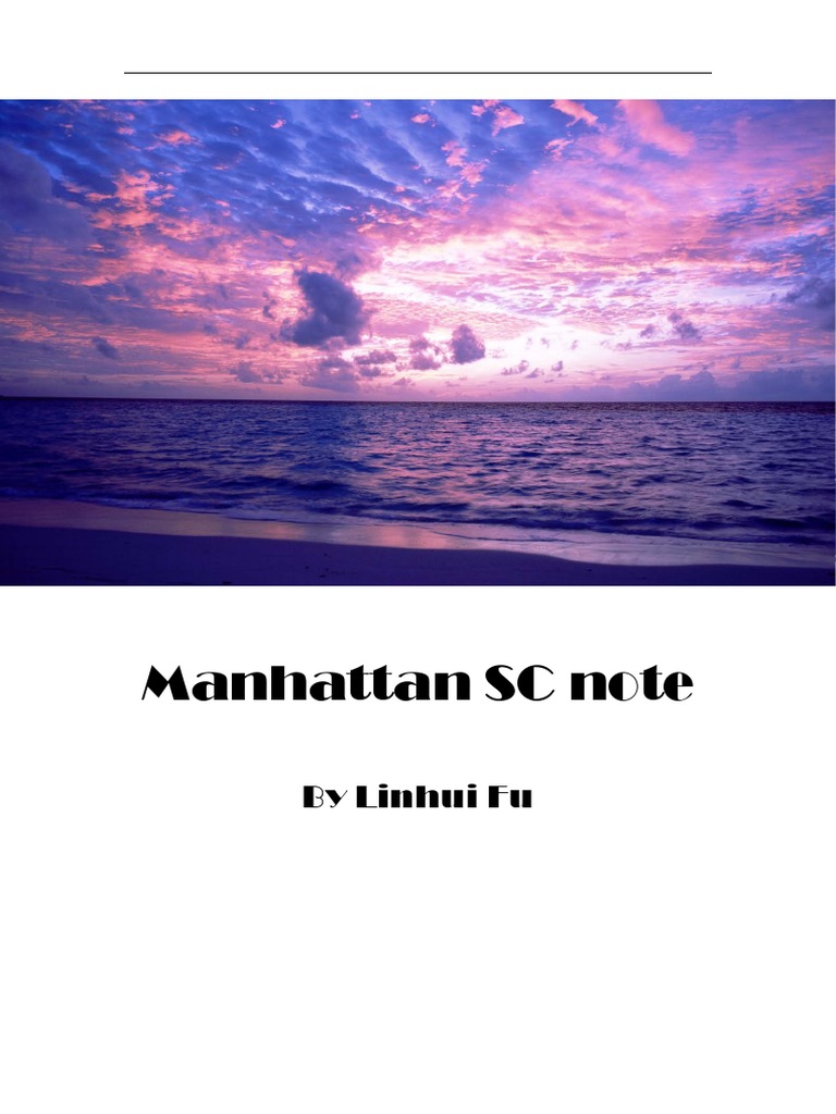 Manhattan SC Note | PDF | Grammatical Number | Verb