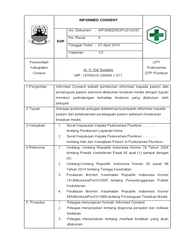 Prosedur Informed Consent Medis | PDF