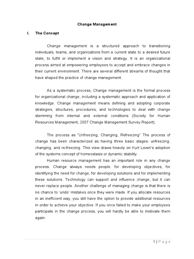 Change Management | PDF | Change Management | Cognitive Science