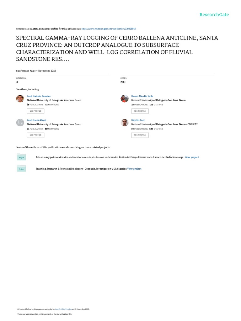 Spectral Gamma-Ray Logging of Cerro Ballena Anticl | PDF | Naturaleza ...
