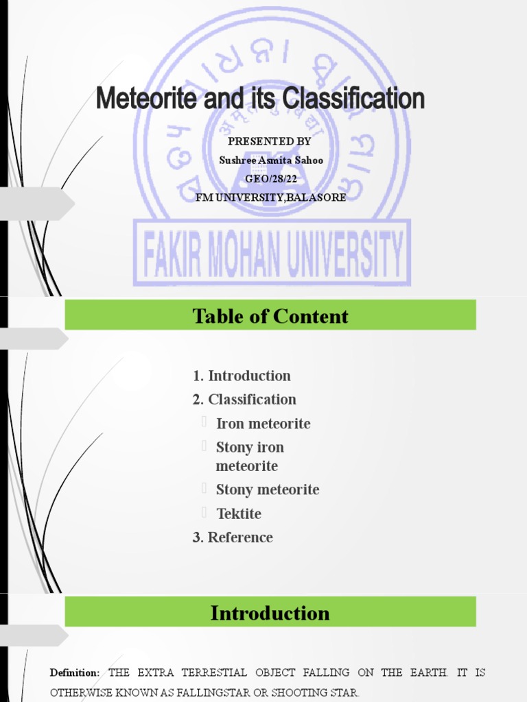 Meteorite Classification 1 | PDF | Meteorite | Natural Materials