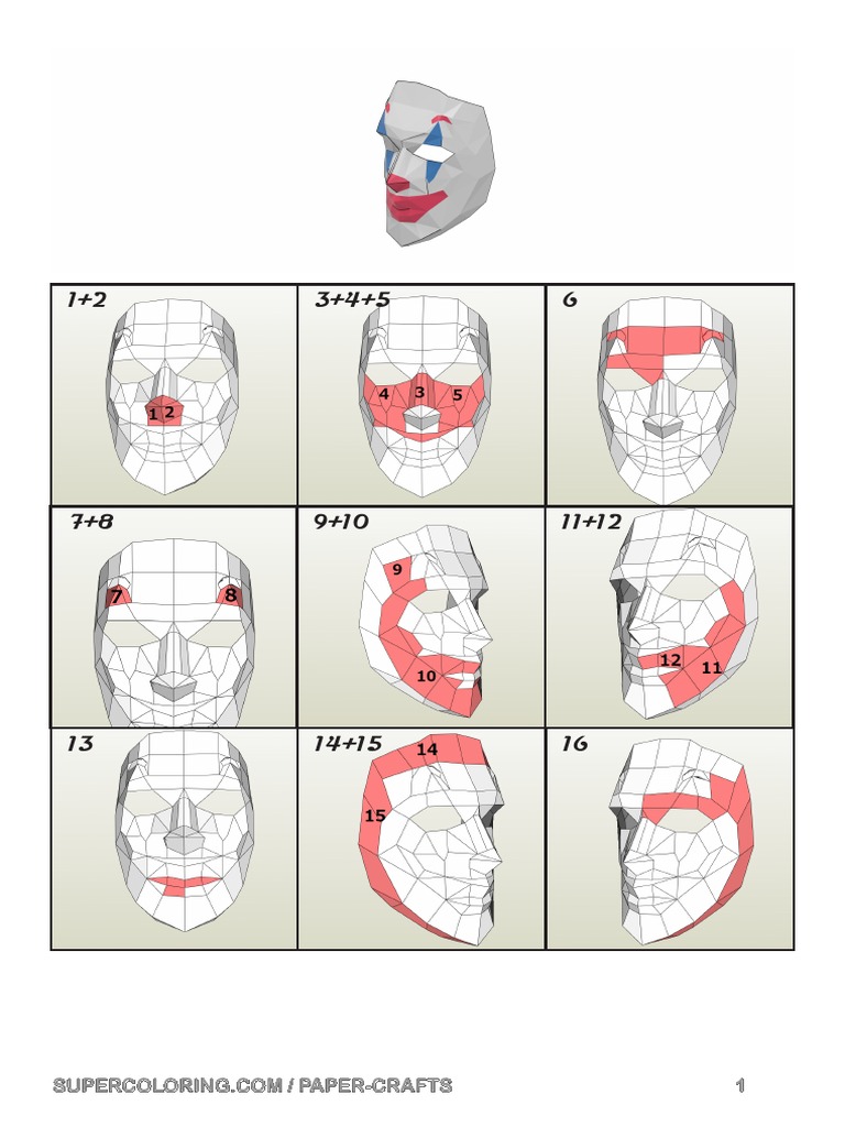 Joker Mask Paper Crafts | PDF