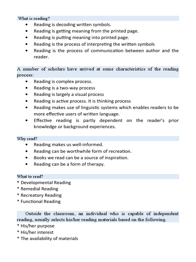 Teaching and Assessment of Macroskills Notes | PDF | Reading ...