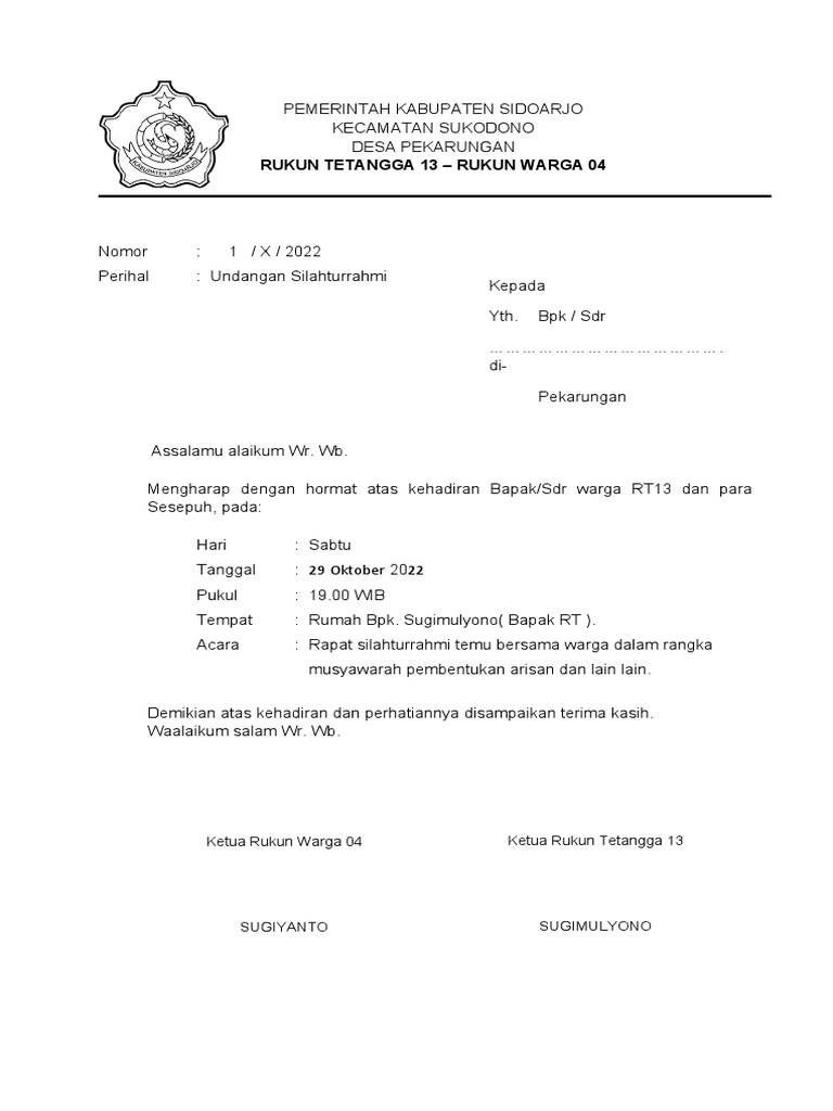 Undangn RT 13 | PDF
