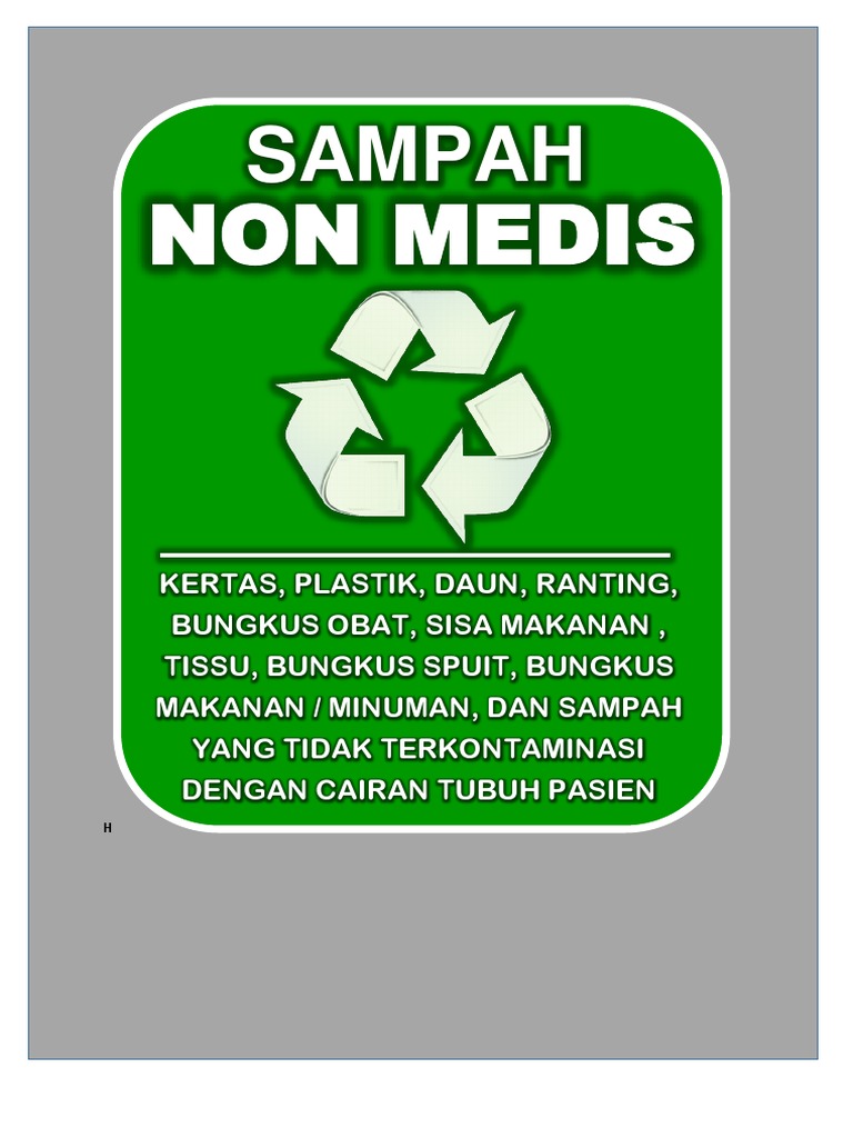 Desain Stiker Sampah Medis Dan Non Medis | PDF