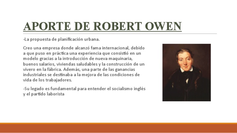 Aporte de Robert Owen | PDF