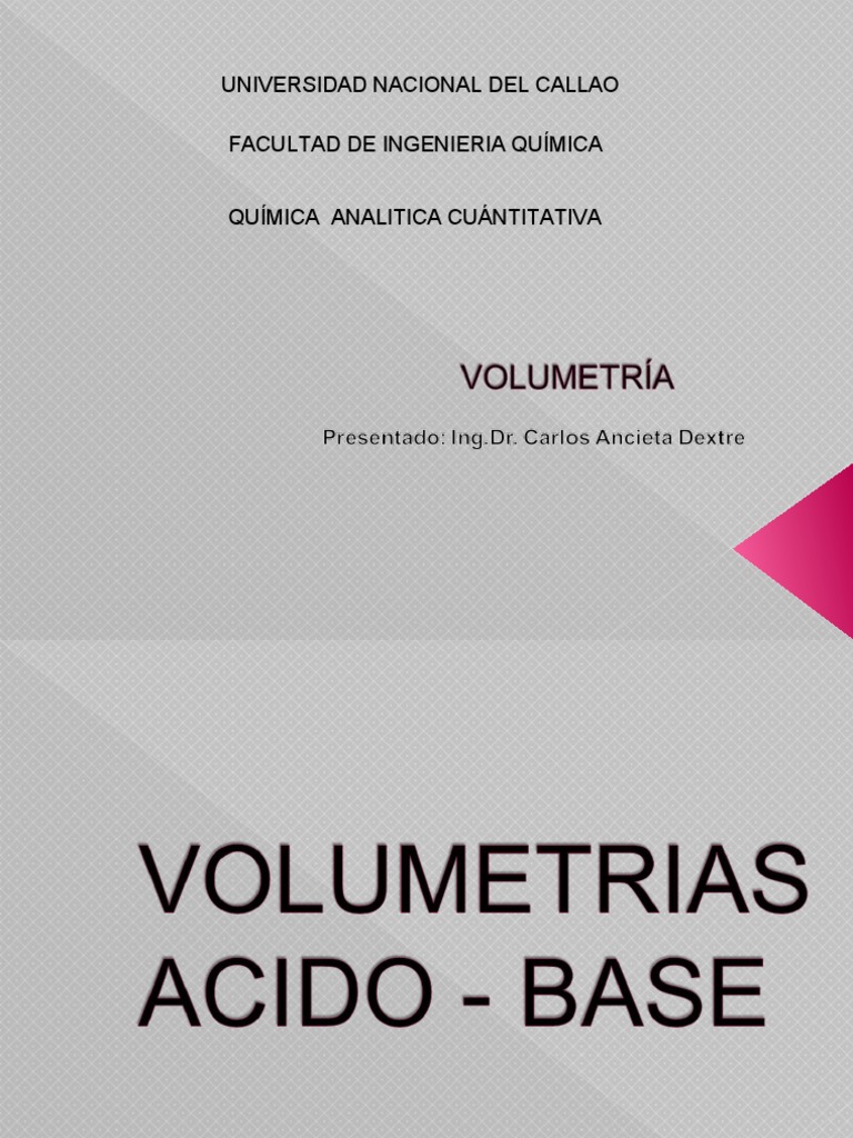 Volume Tria | PDF | Química | Valoración