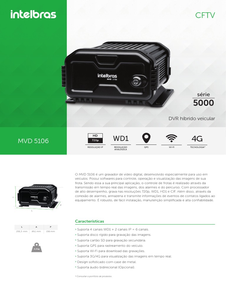 Datasheet A4 MVD 5106 Site 0 | PDF | Câmera de vídeo digital | Vídeo